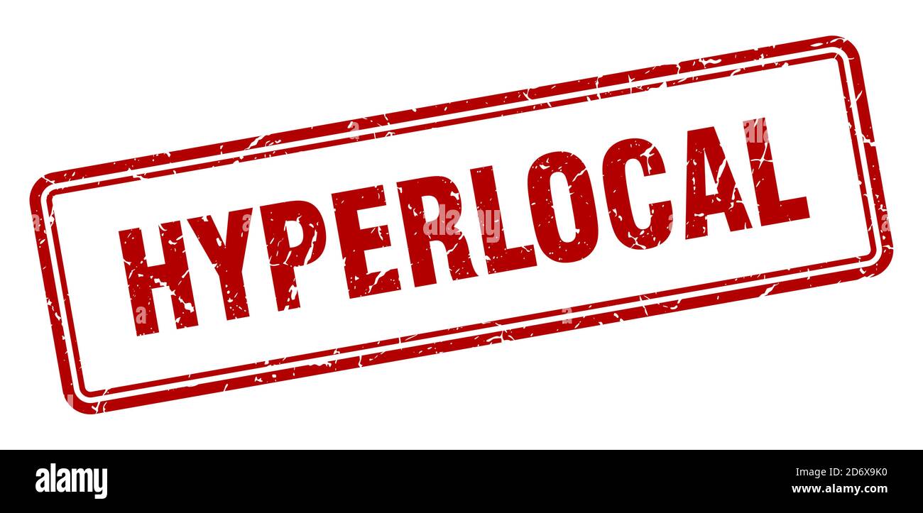 hyperlocal stamp. square grunge sign isolated on white background Stock Vector Image & Art - Alamy