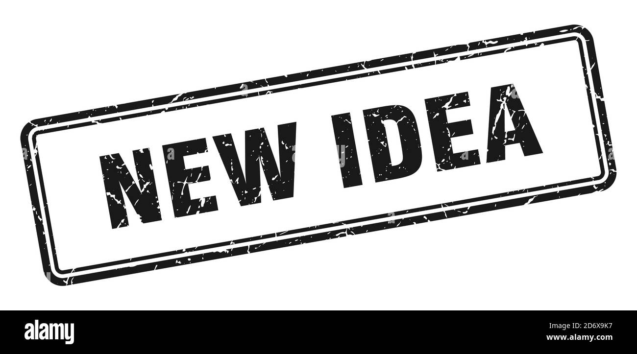 new idea stamp. square grunge sign isolated on white background Stock ...