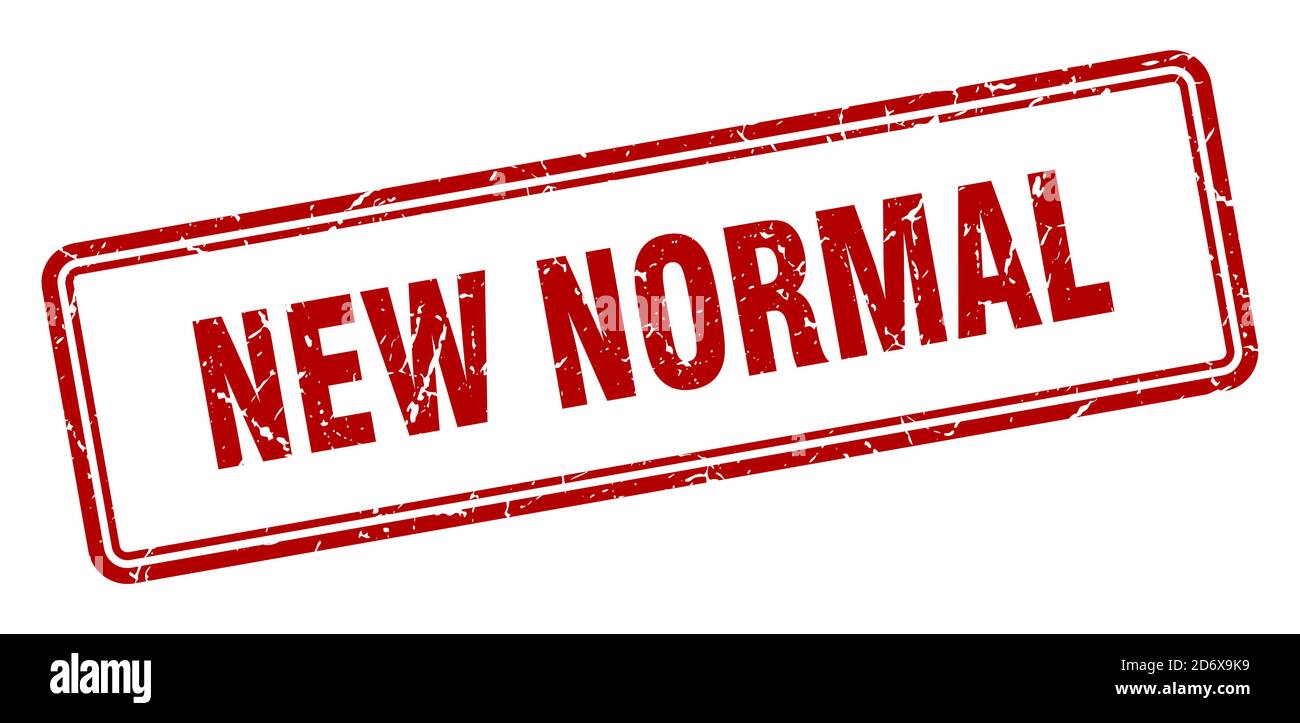 new normal stamp. square grunge sign isolated on white background Stock ...