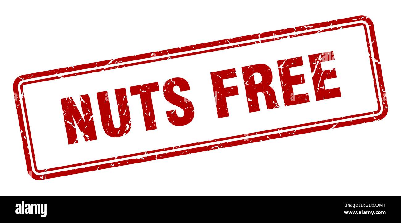 nuts free stamp. square grunge sign isolated on white background Stock ...