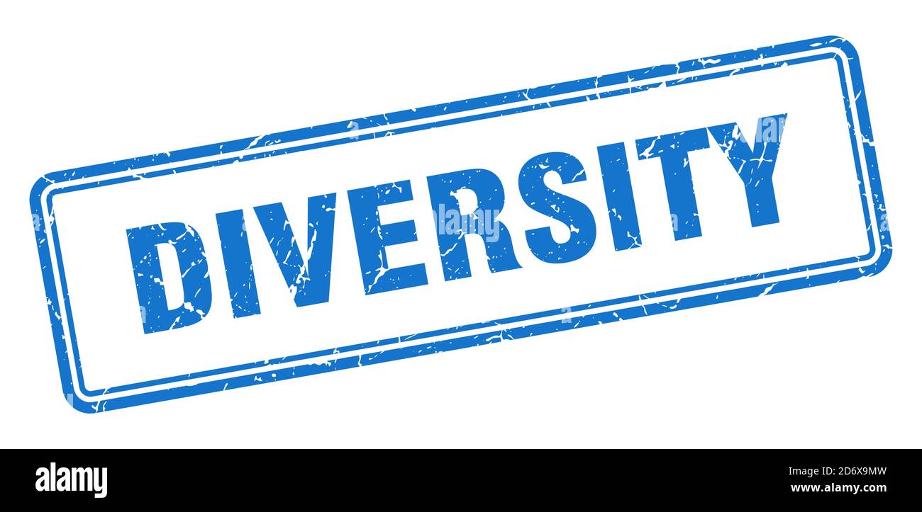 diversity stamp. square grunge sign isolated on white background Stock ...