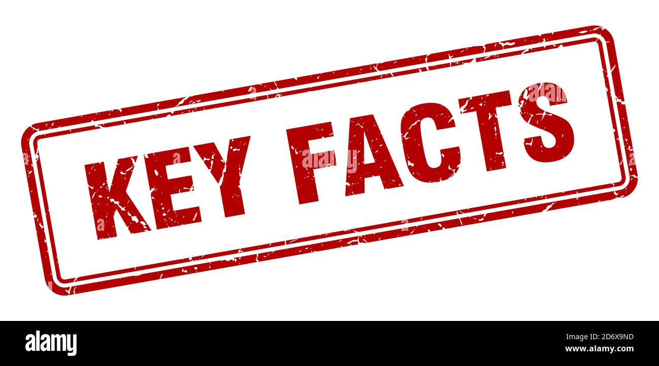 key facts stamp. square grunge sign isolated on white background Stock ...