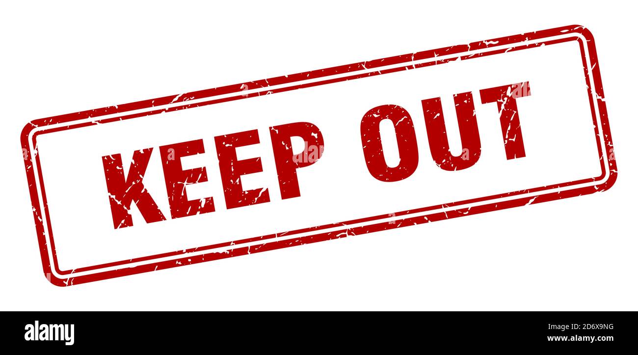 keep out stamp. square grunge sign isolated on white background Stock ...