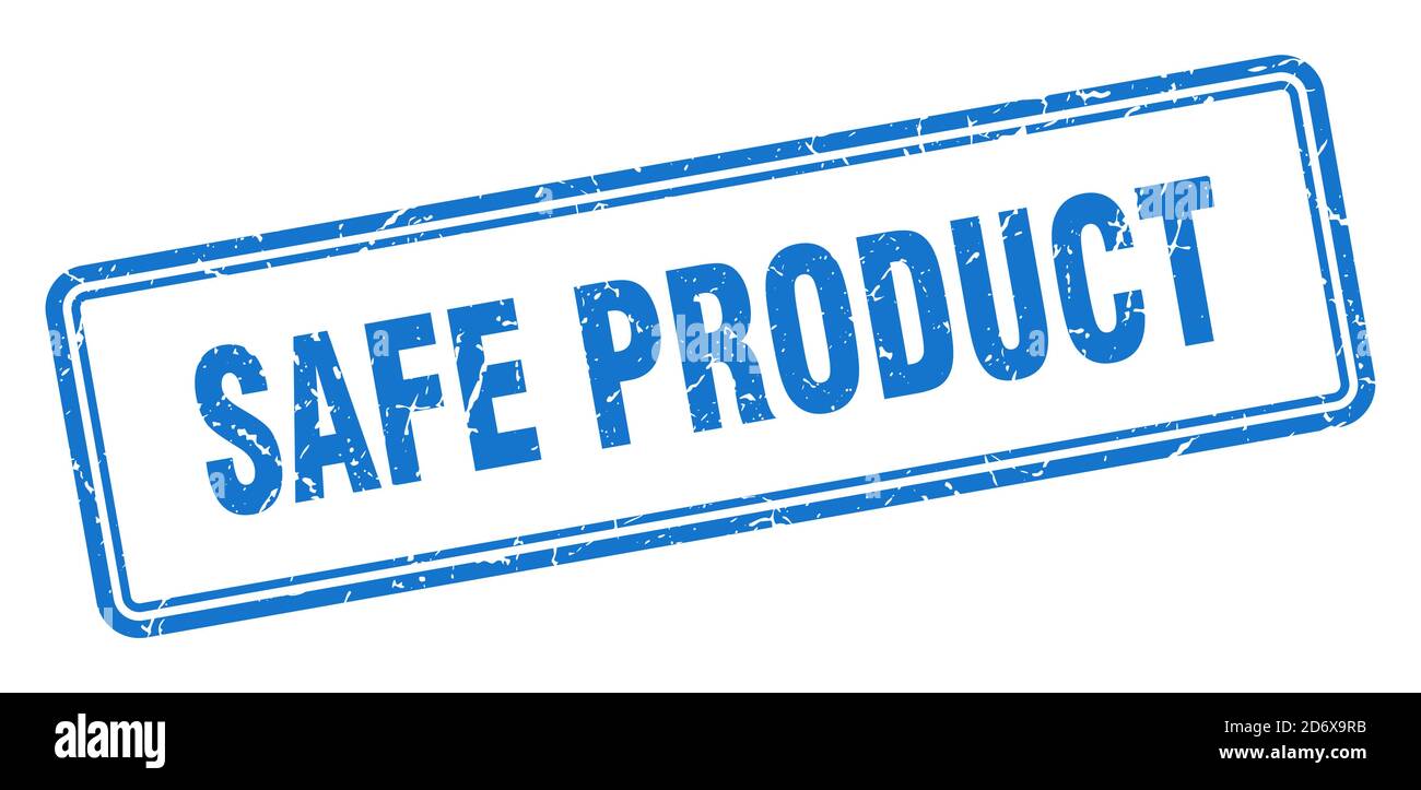 safe product stamp. square grunge sign isolated on white background ...