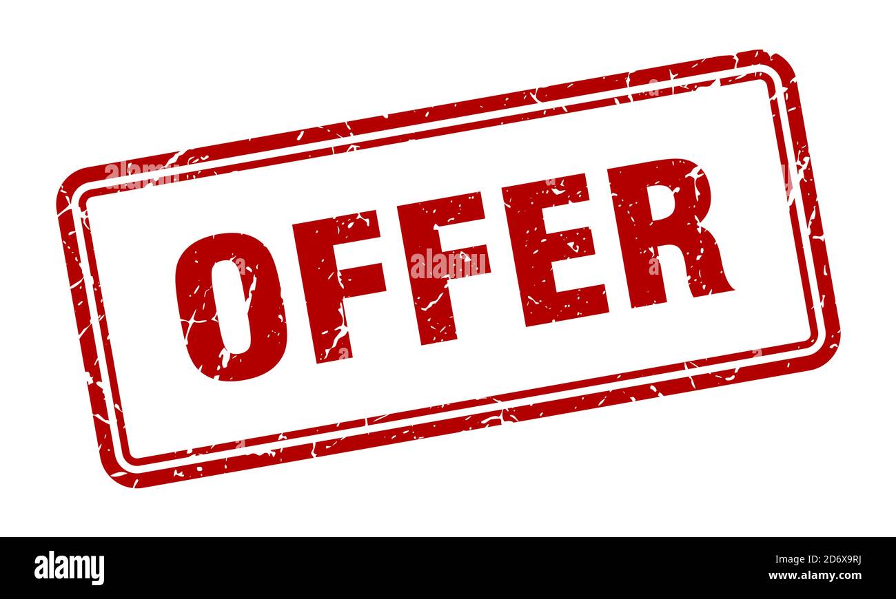 offer stamp. square grunge sign isolated on white background Stock ...