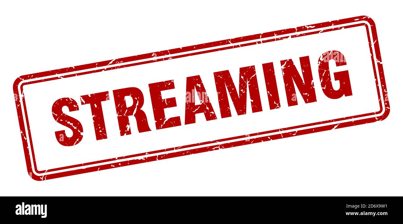 streaming stamp. square grunge sign isolated on white background Stock ...