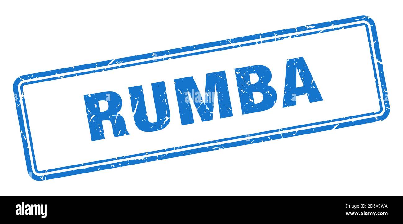 rumba stamp. square grunge sign isolated on white background Stock ...