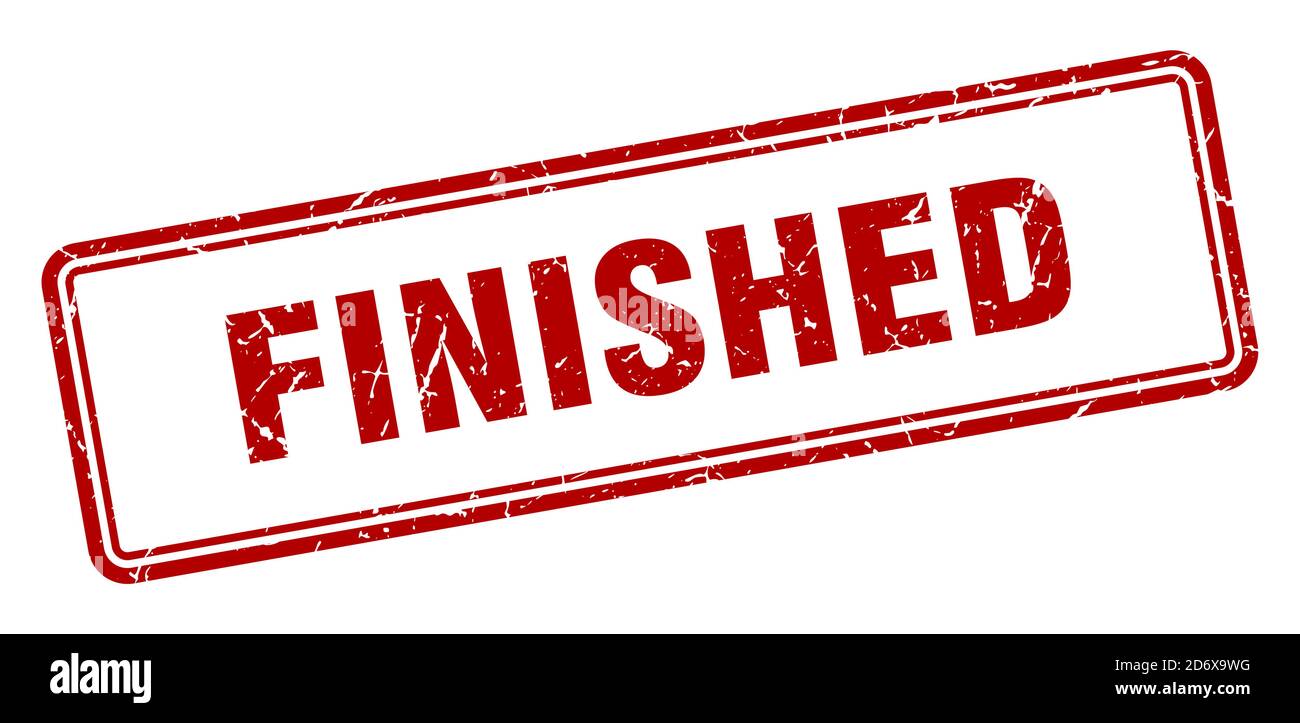 finished stamp. square grunge sign isolated on white background Stock Vector Image & Art - Alamy