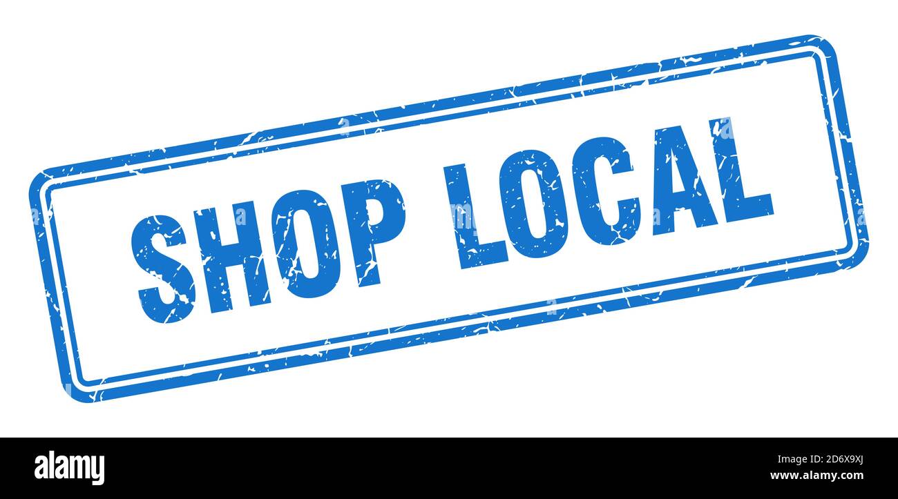 shop local stamp. square grunge sign isolated on white background Stock ...