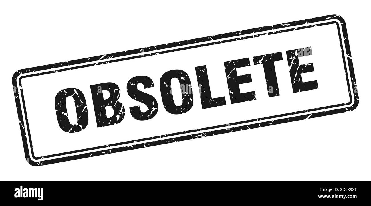 obsolete stamp. square grunge sign isolated on white background Stock ...