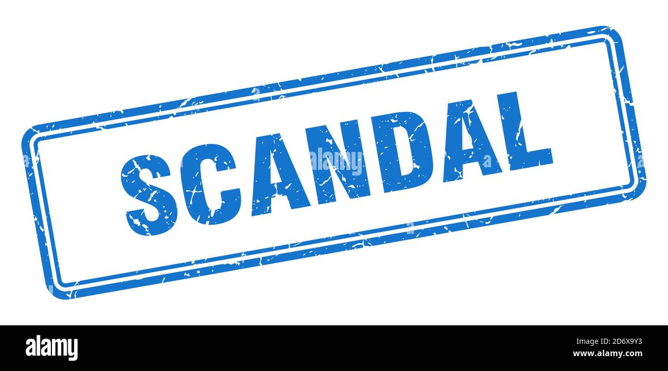 scandal stamp. square grunge sign isolated on white background Stock ...