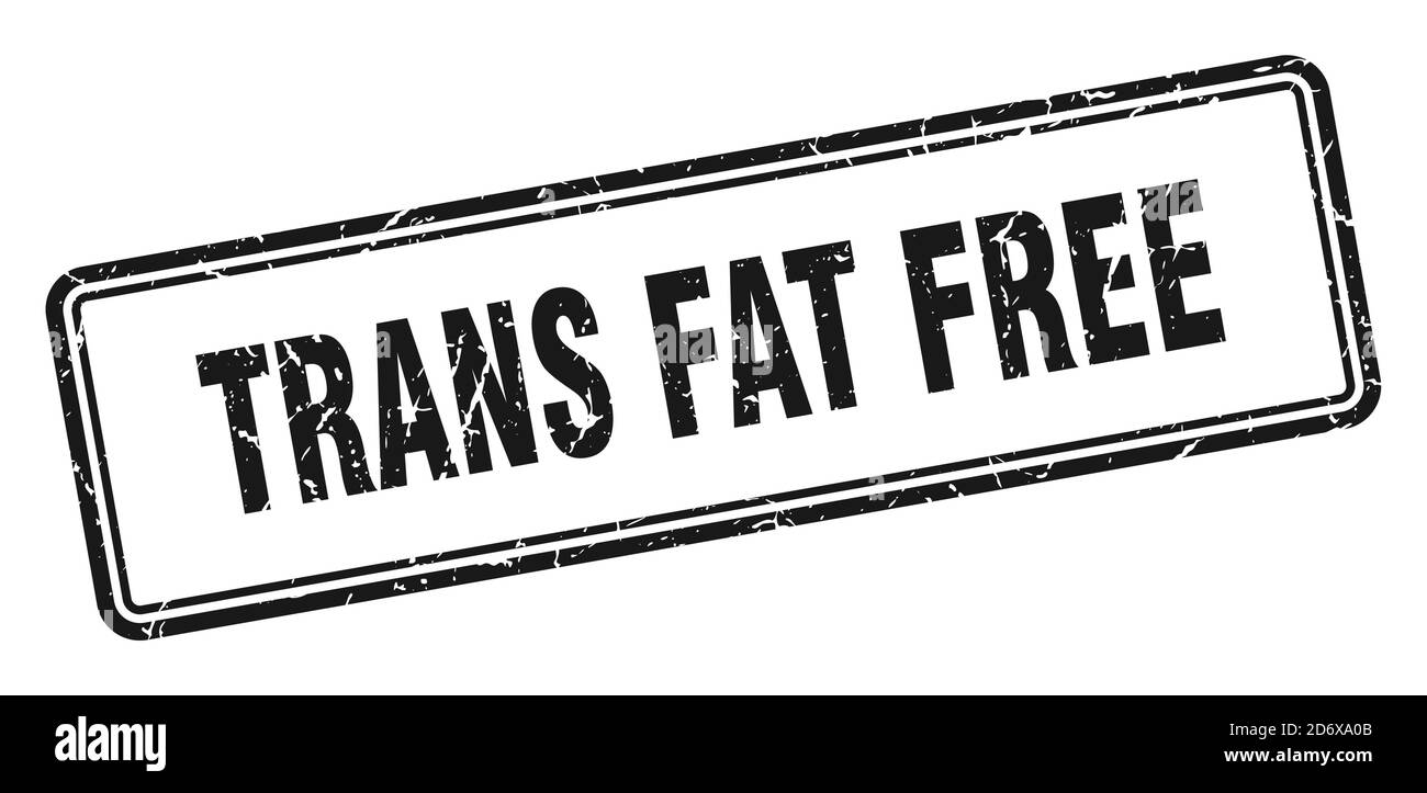 trans fat free stamp. square grunge sign isolated on white background ...