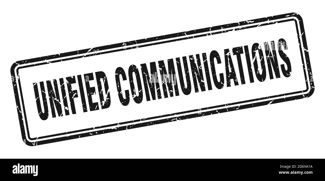 unified communications stamp. square grunge sign isolated on white ...