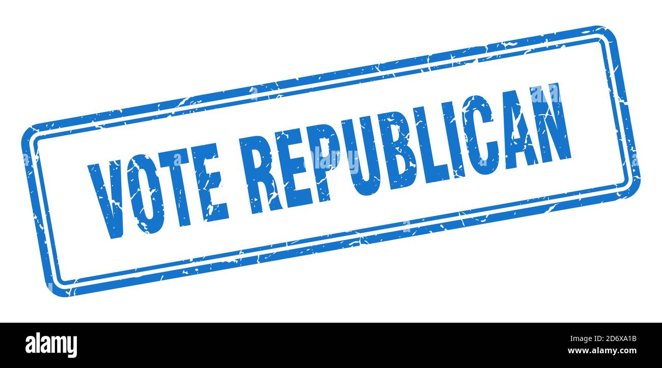 vote republican stamp. square grunge sign isolated on white background ...