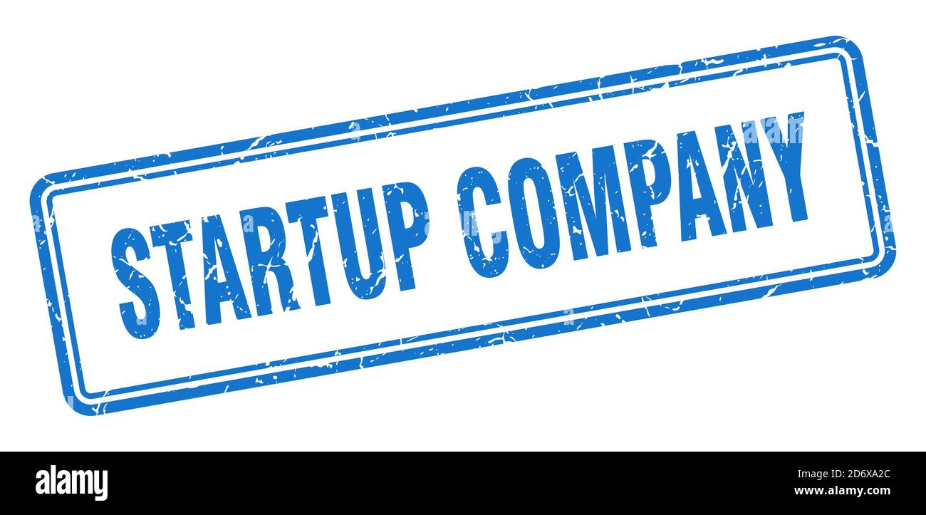 startup company stamp. square grunge sign isolated on white background ...