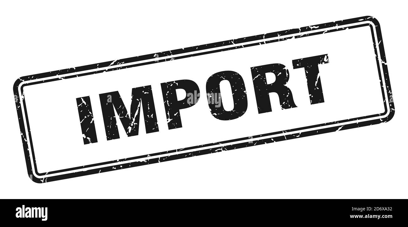 import stamp. square grunge sign isolated on white background Stock ...