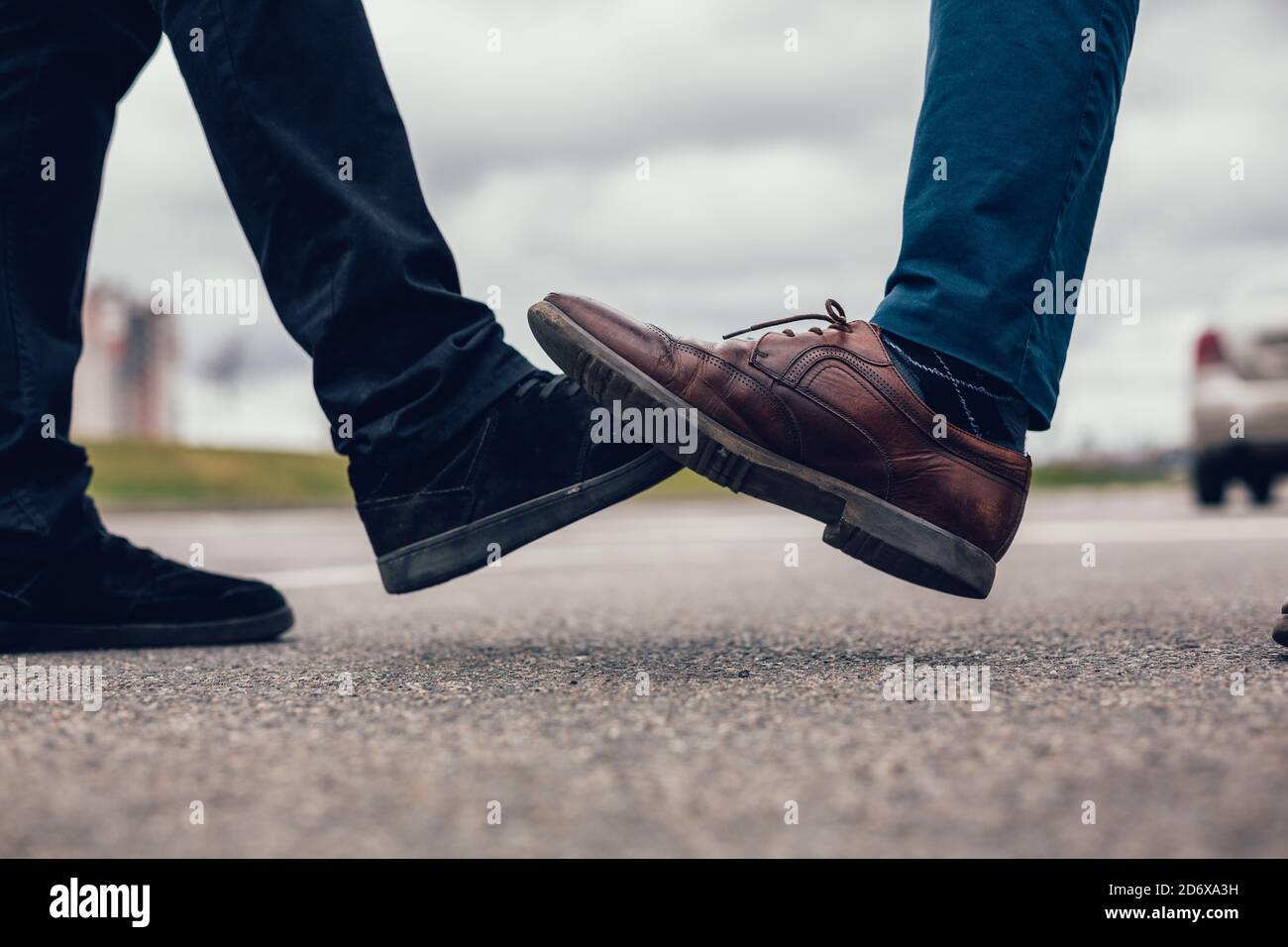 Young people greeting each other hi-res stock photography and images ...