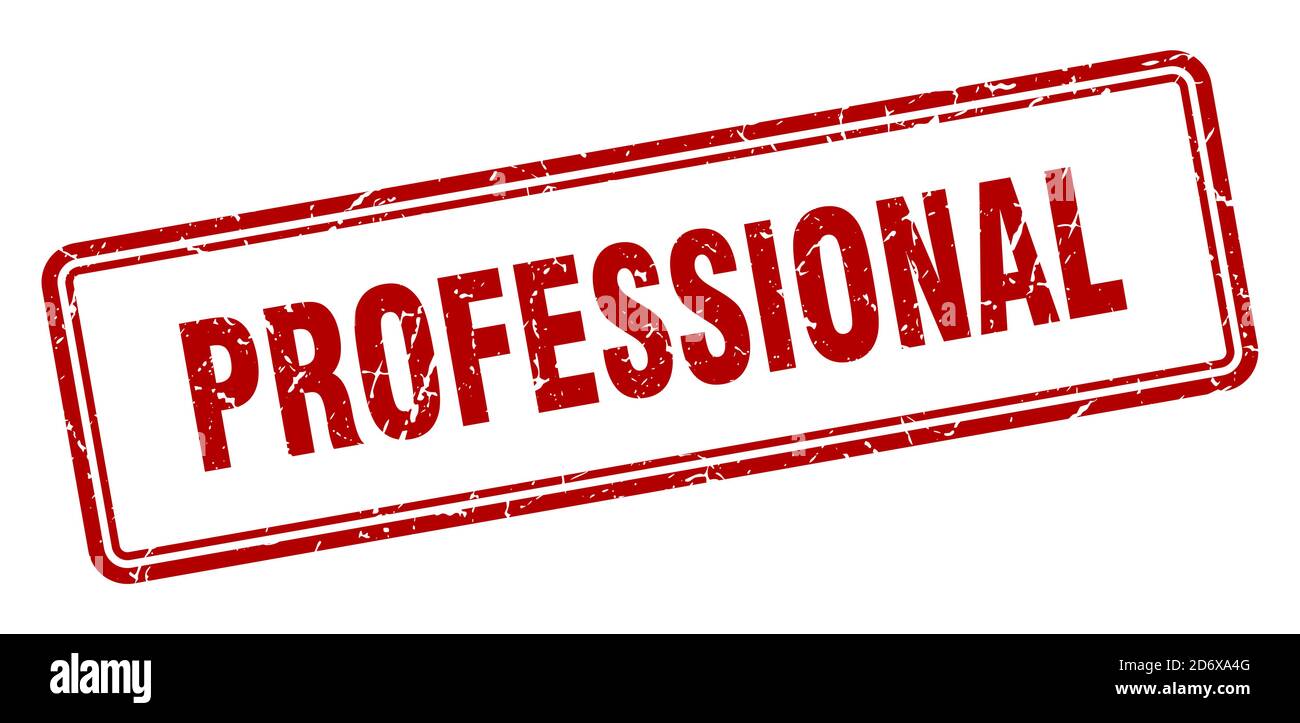 professional stamp. square grunge sign isolated on white background Stock Vector Image & Art - Alamy