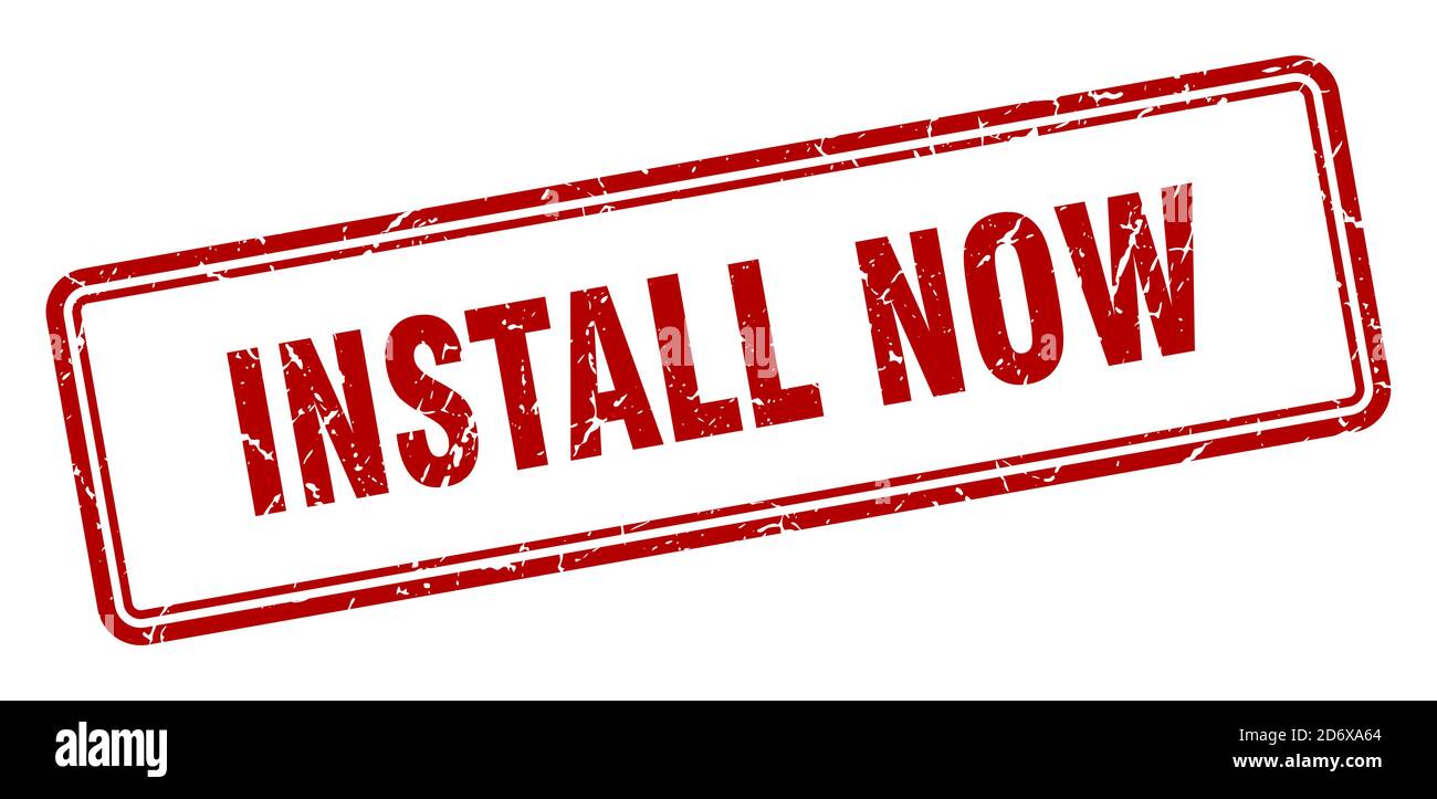 install now stamp. square grunge sign isolated on white background ...