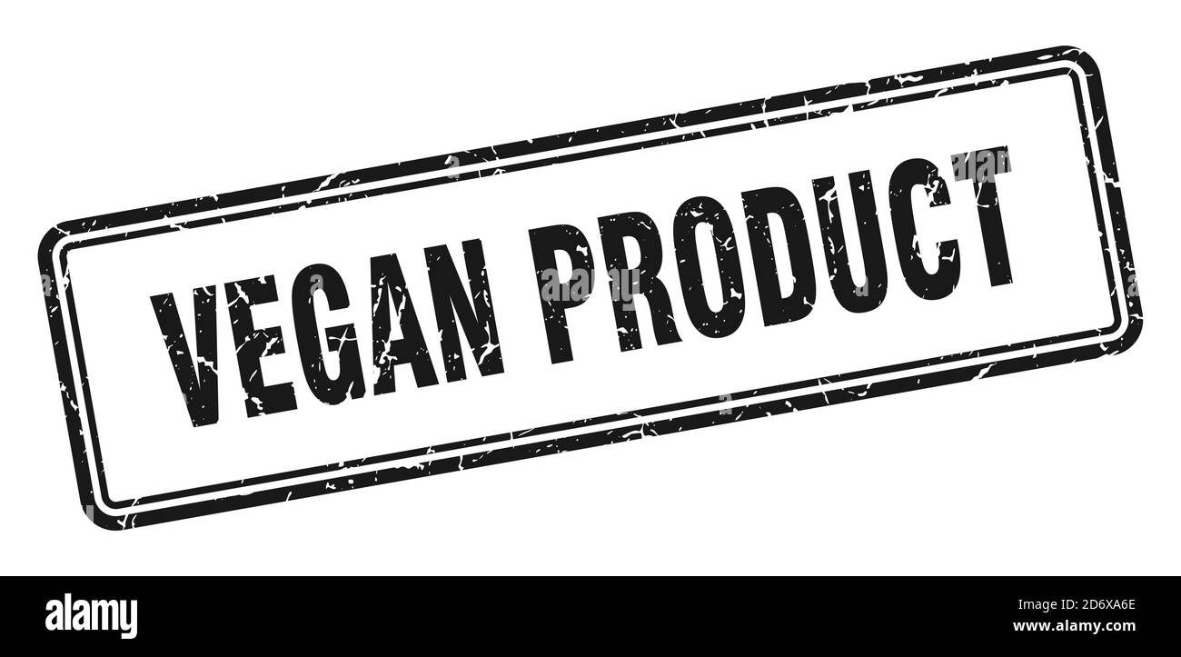 vegan product stamp. square grunge sign isolated on white background ...