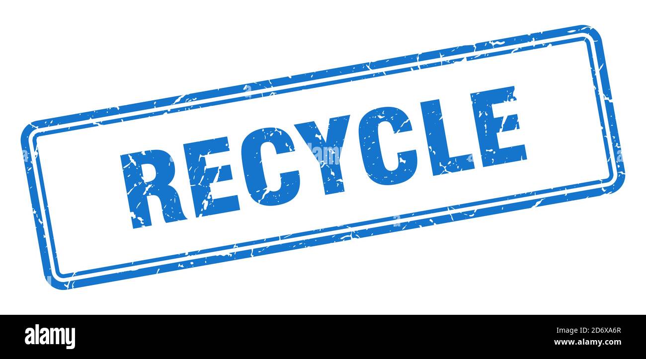 recycle stamp. square grunge sign isolated on white background Stock ...