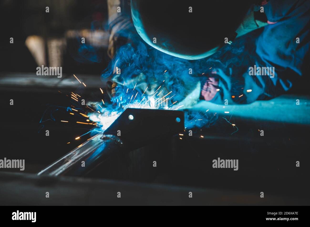 Closeup shot of welding process Stock Photo - Alamy