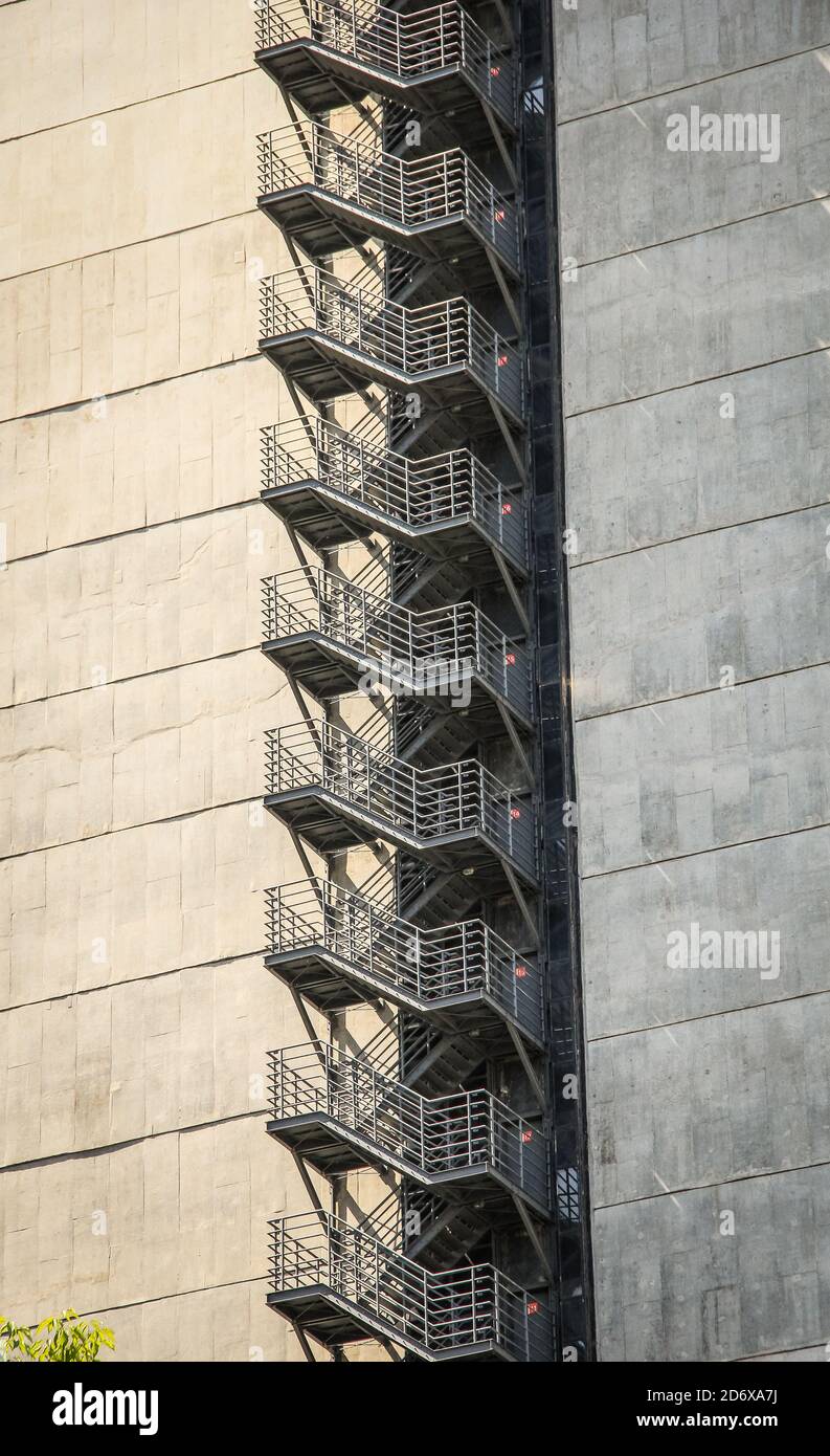 Vertical shot of a staircase in multi-storey building Stock Photo - Alamy