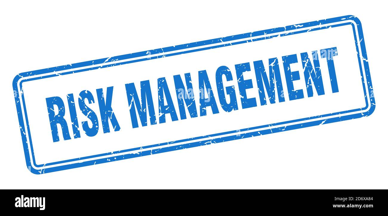 risk management stamp. square grunge sign isolated on white background ...