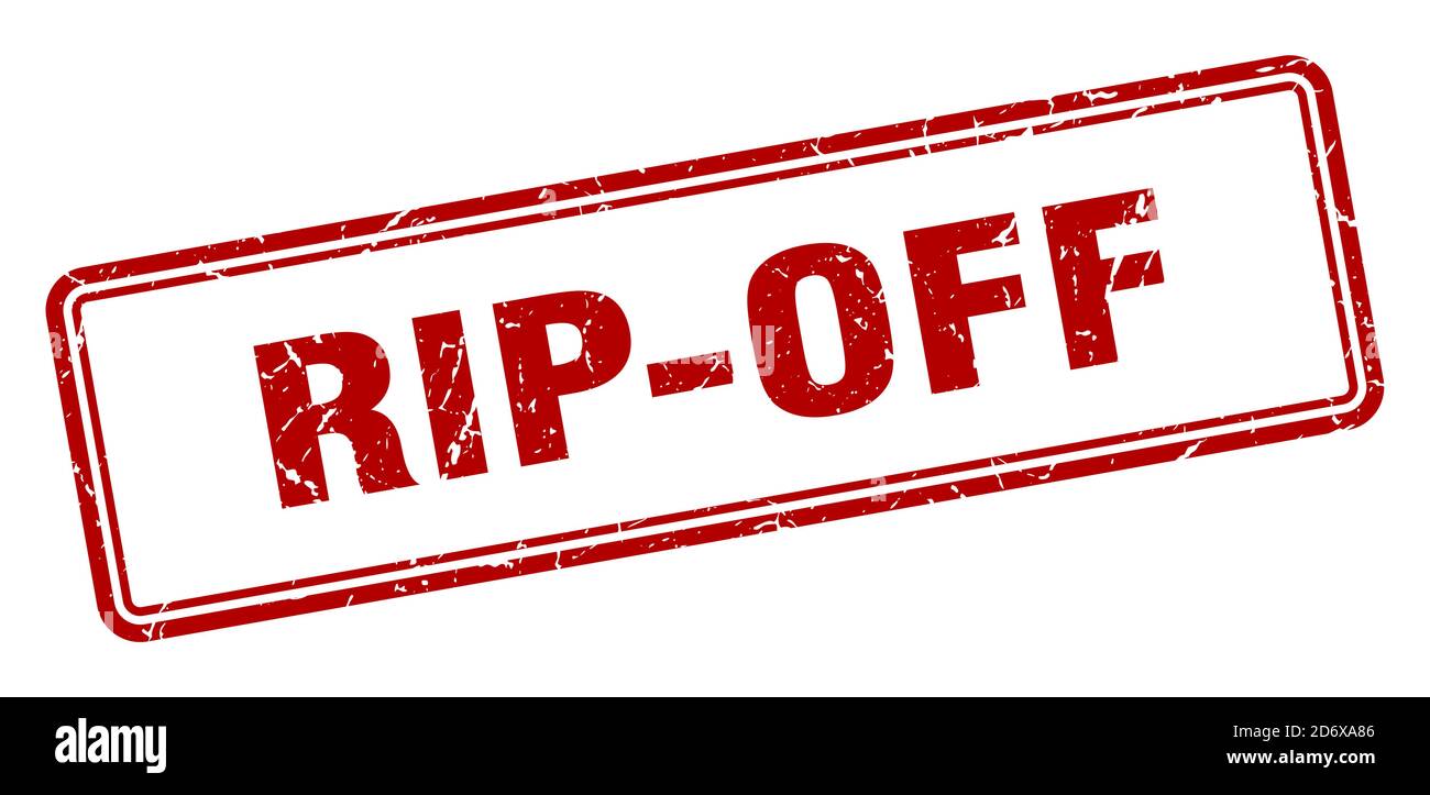 rip-off stamp. square grunge sign isolated on white background Stock ...