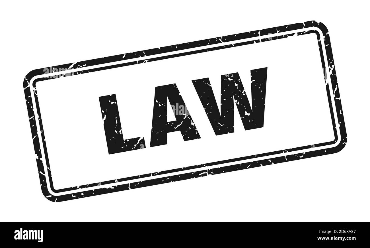 law stamp. square grunge sign isolated on white background Stock Vector ...