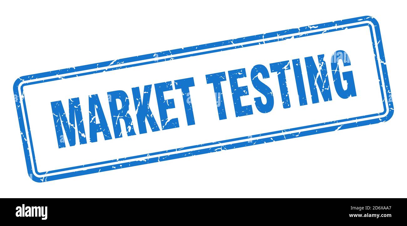 market testing stamp. square grunge sign isolated on white background ...