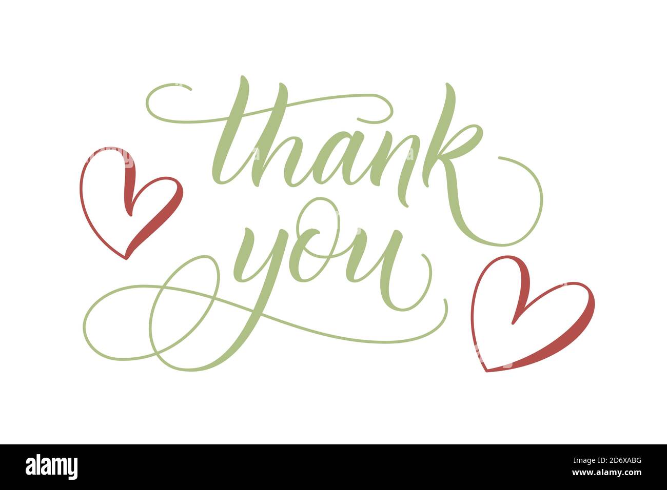 Brush calligraphy thank you Stock Vector Image & Art - Alamy