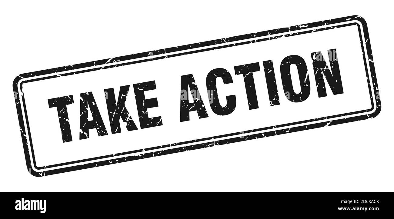 Take action square stamp hi-res stock photography and images - Alamy