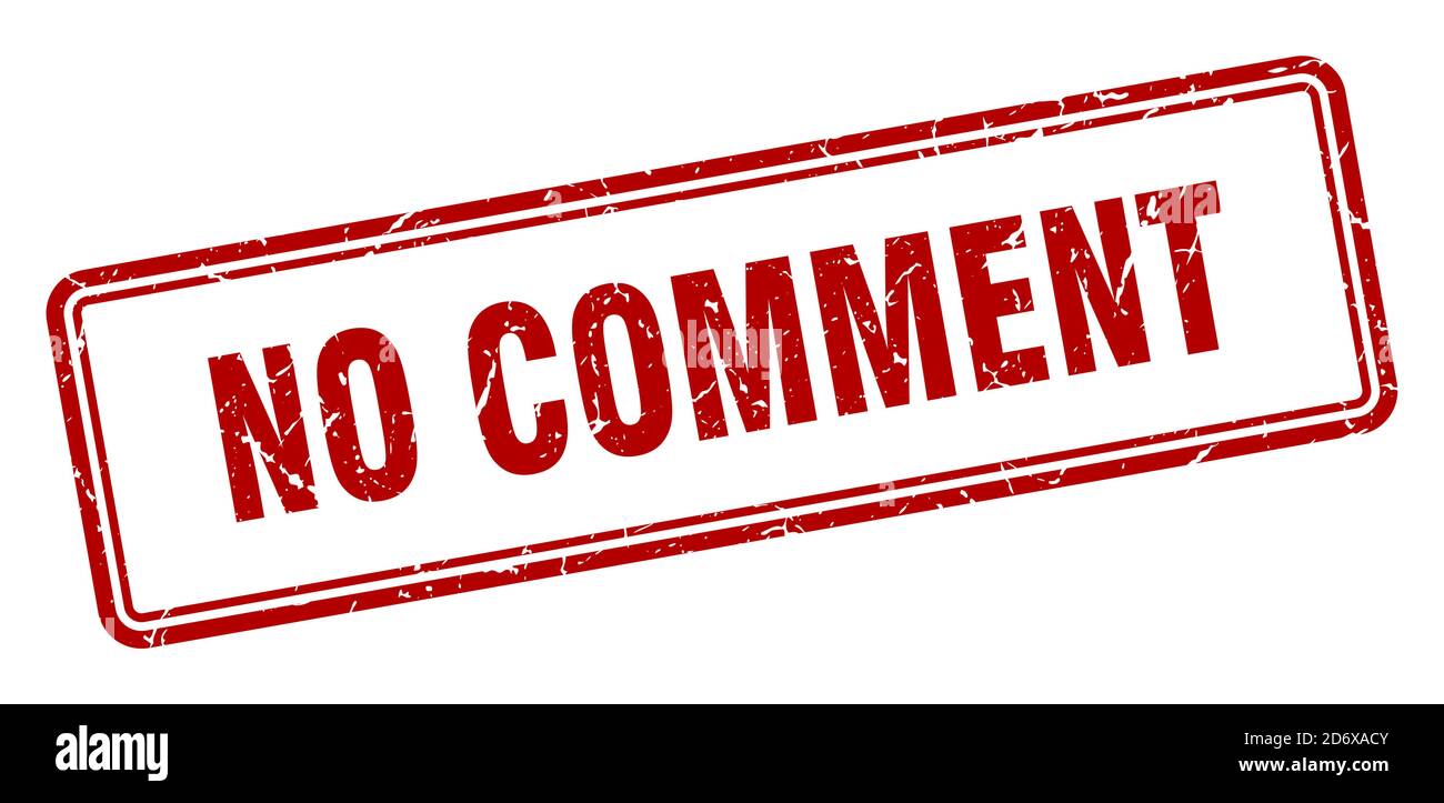 no comment stamp. square grunge sign isolated on white background Stock ...