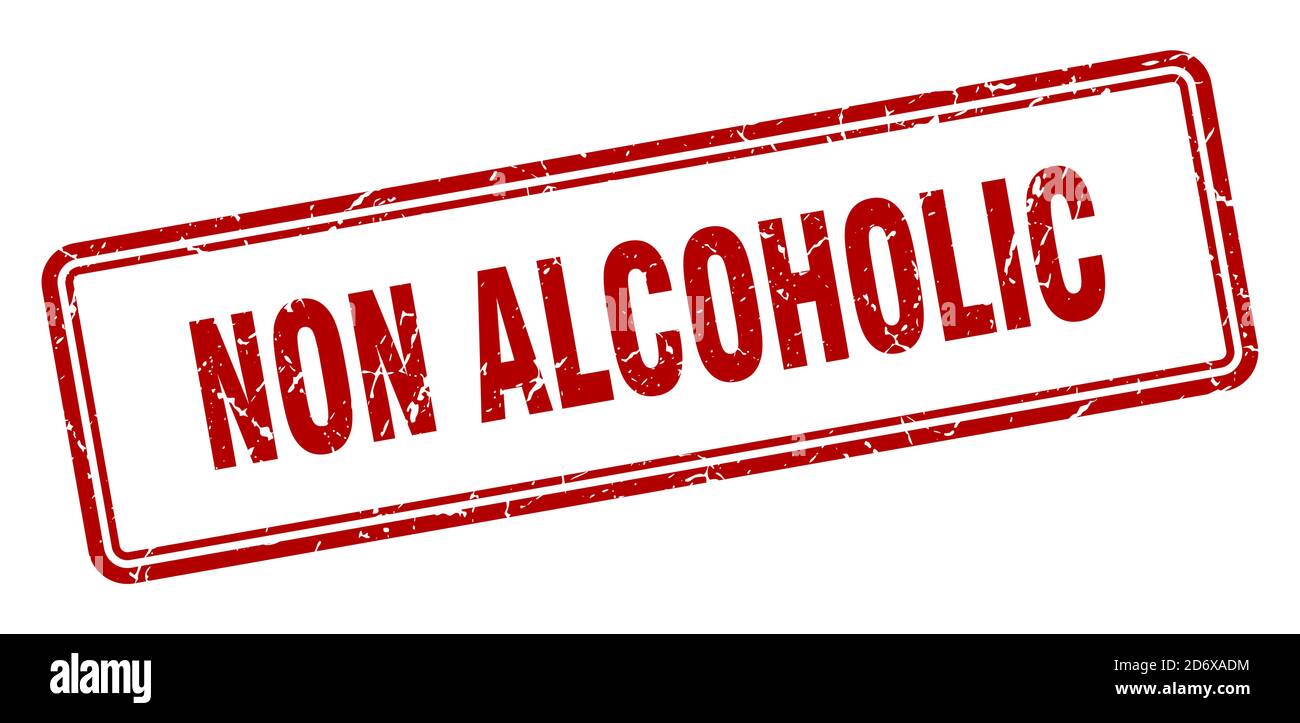 non alcoholic stamp. square grunge sign isolated on white background ...