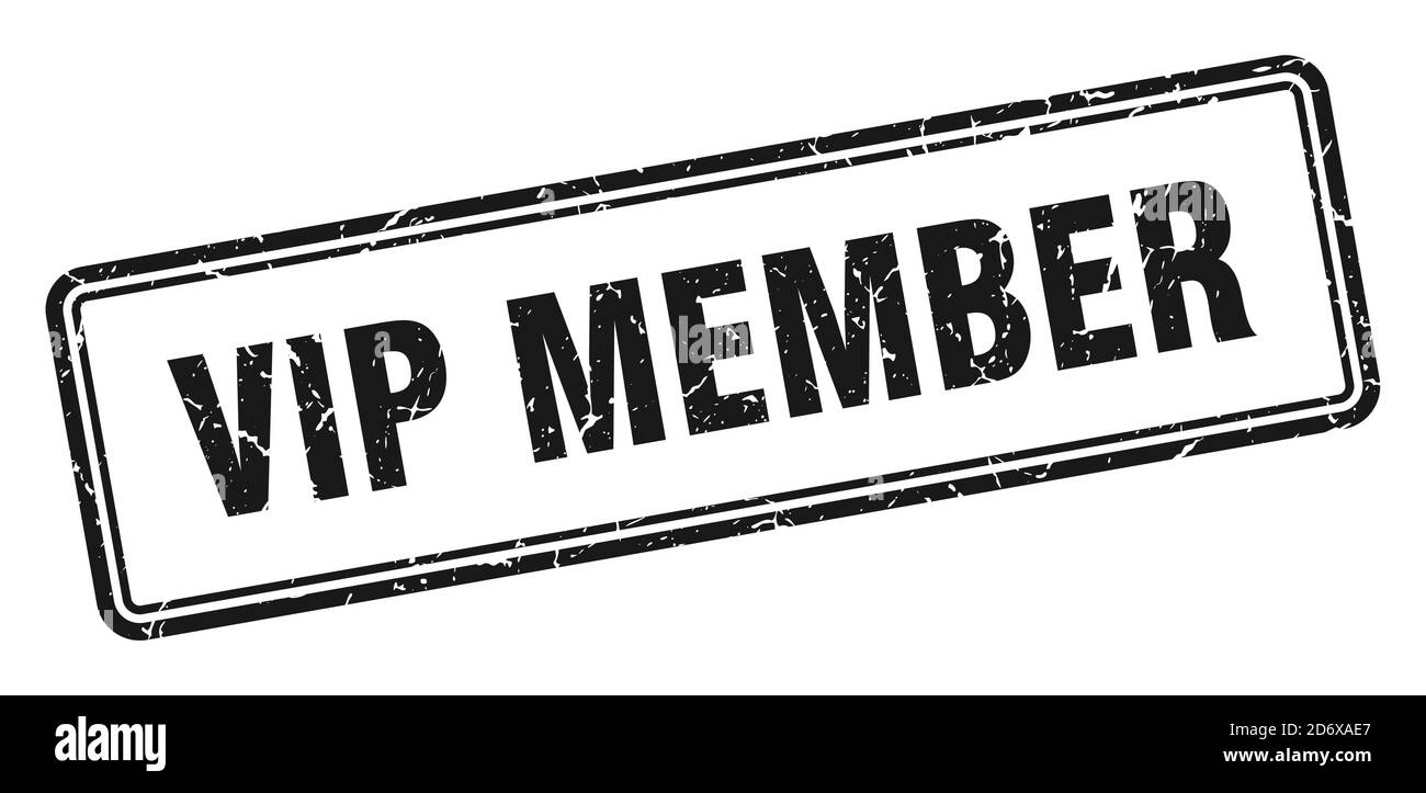 vip member stamp. square grunge sign isolated on white background Stock ...