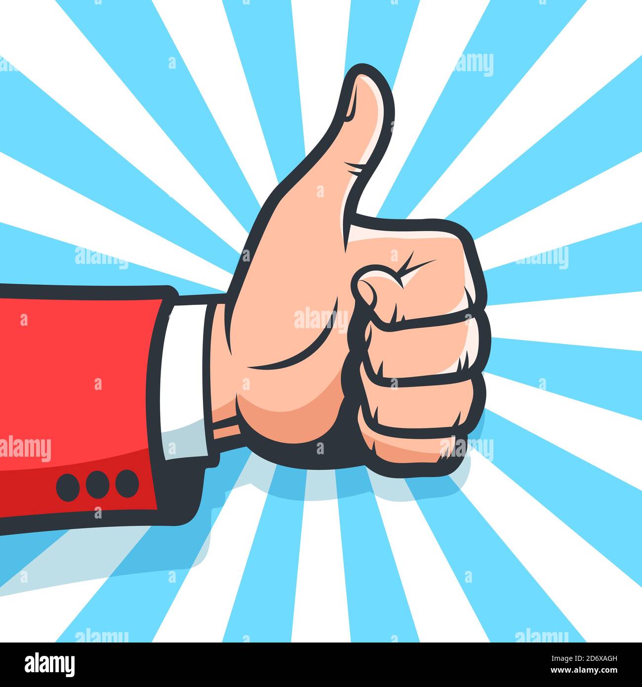 Thumb up - hand gesture. Like sign Stock Vector Image & Art - Alamy