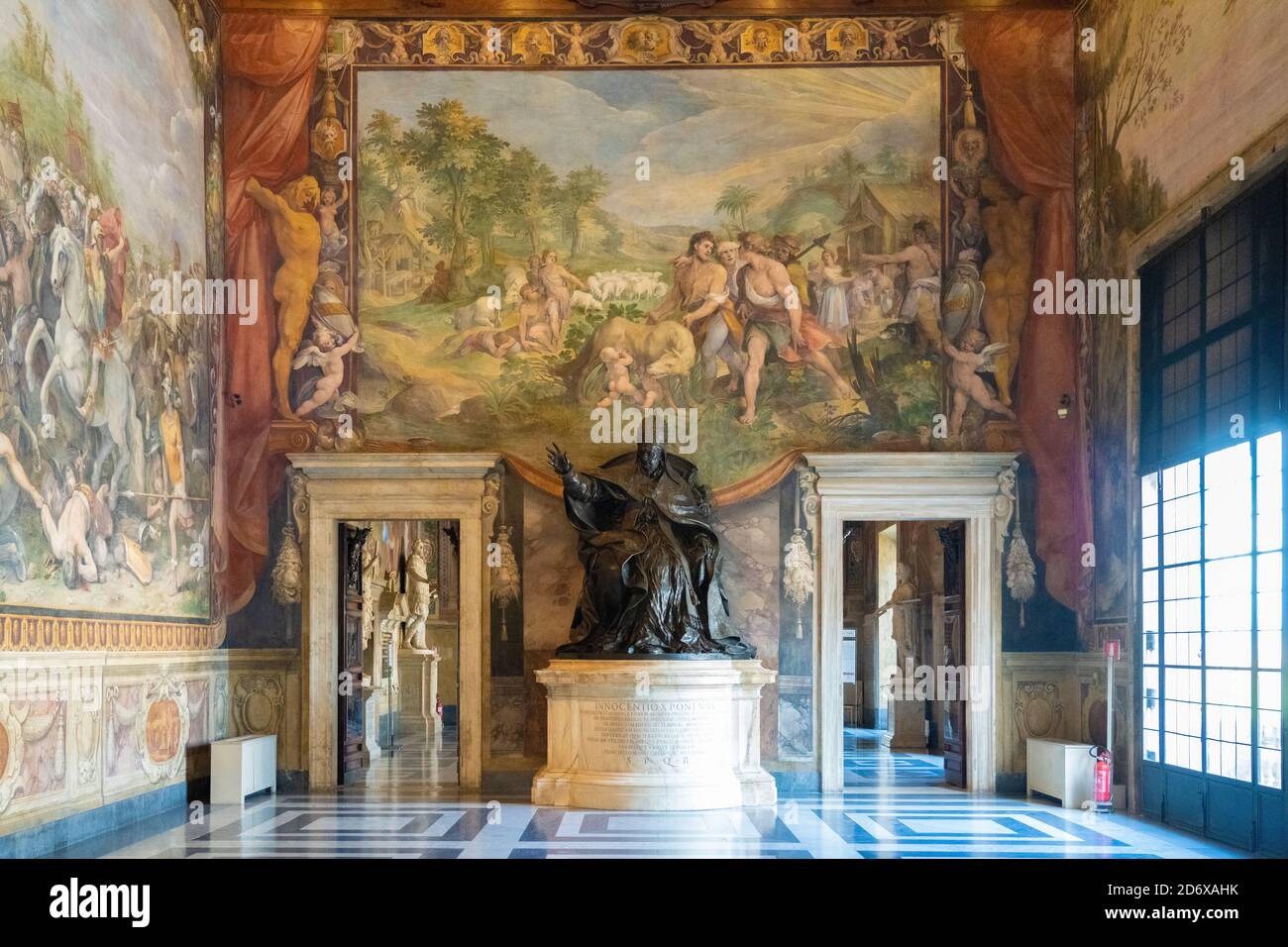 Murals inside The Capitoline Museums in Rome. From a series of travel ...