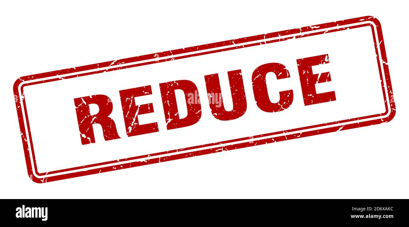 reduce stamp. square grunge sign isolated on white background Stock ...