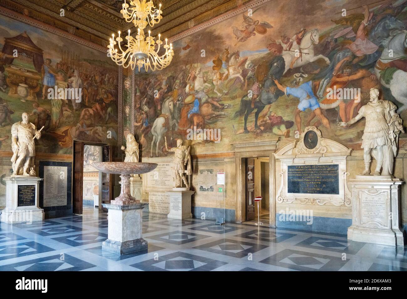 Murals inside The Capitoline Museums in Rome. From a series of travel ...