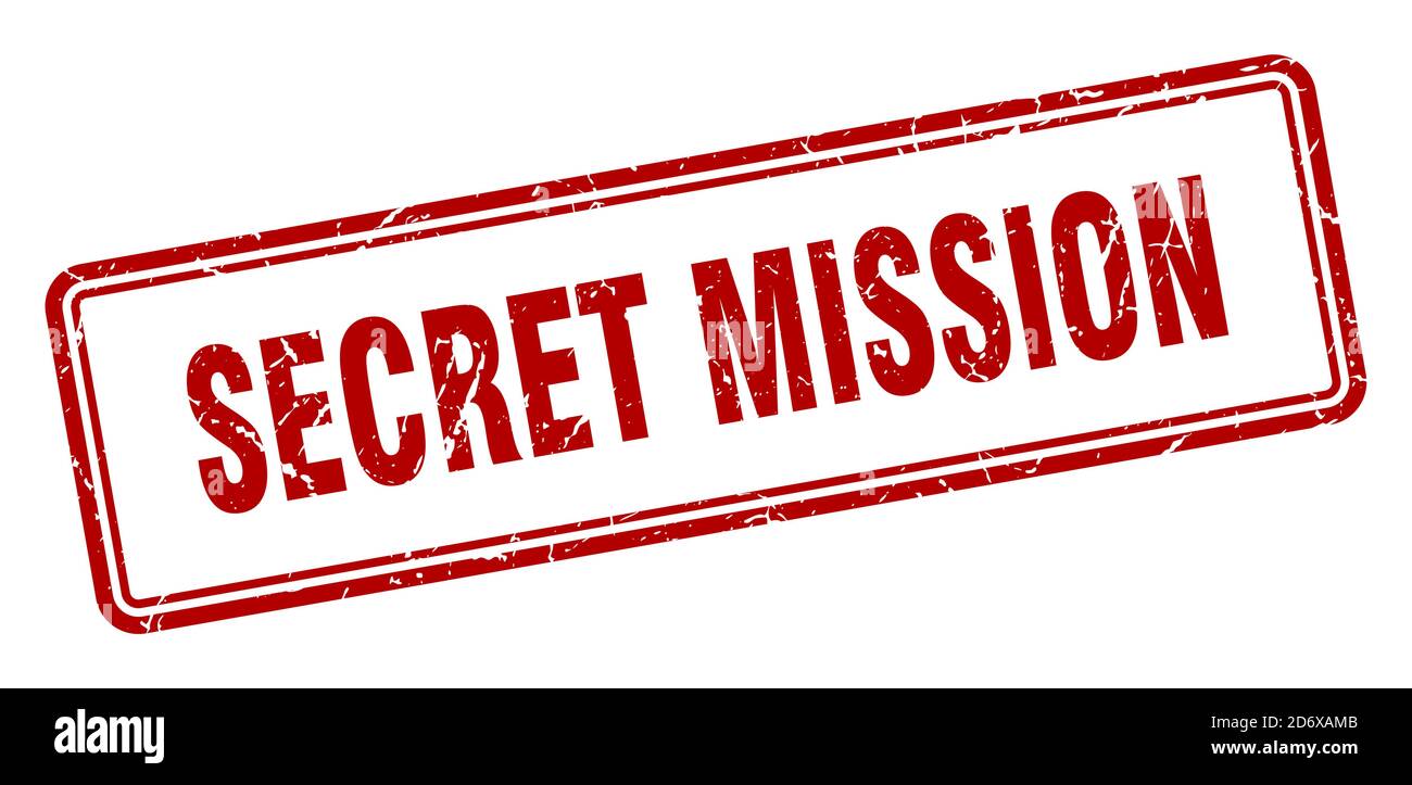 secret mission stamp. square grunge sign isolated on white background ...