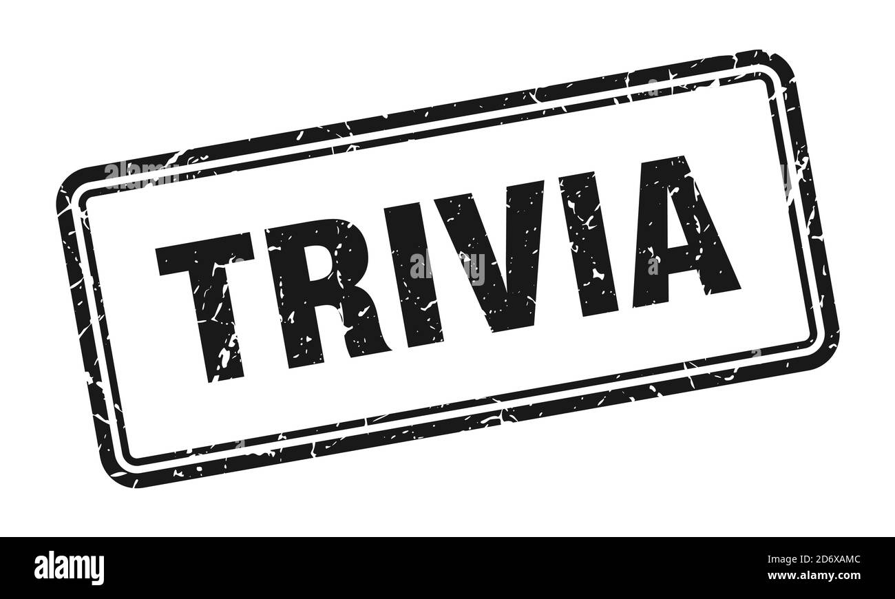 trivia stamp. square grunge sign isolated on white background Stock ...