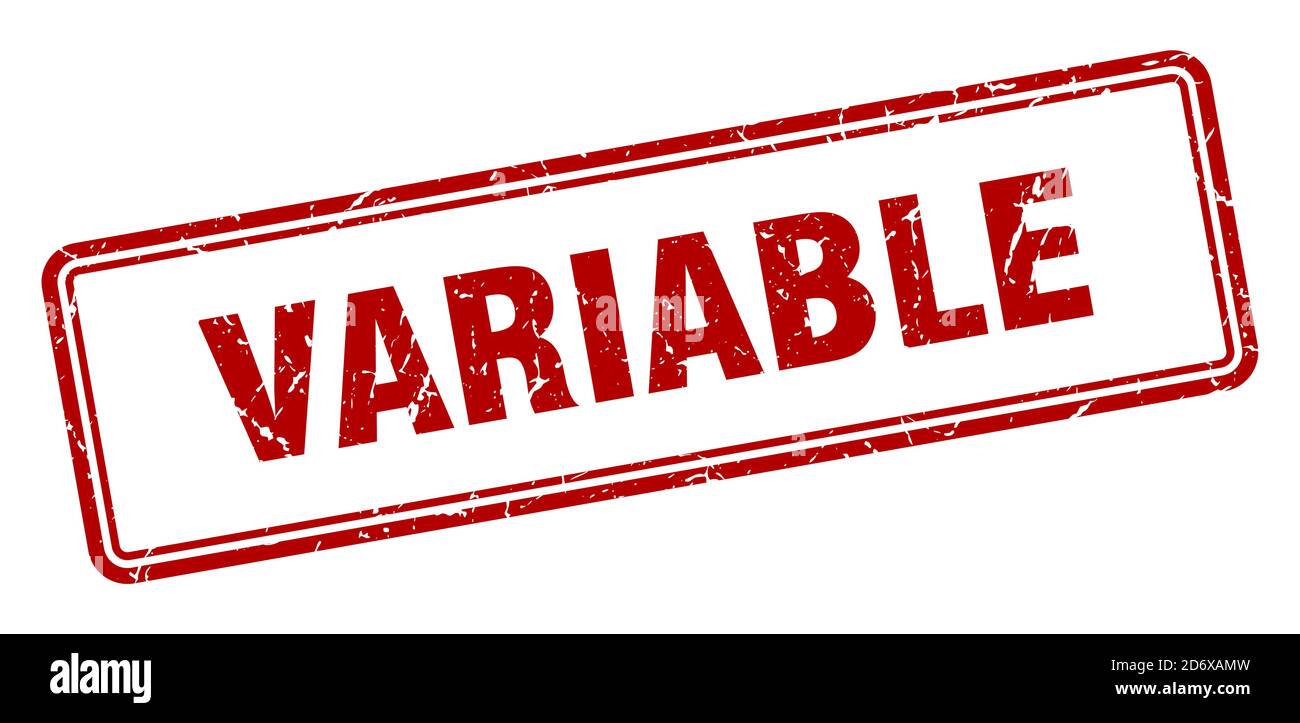 variable stamp. square grunge sign isolated on white background Stock ...