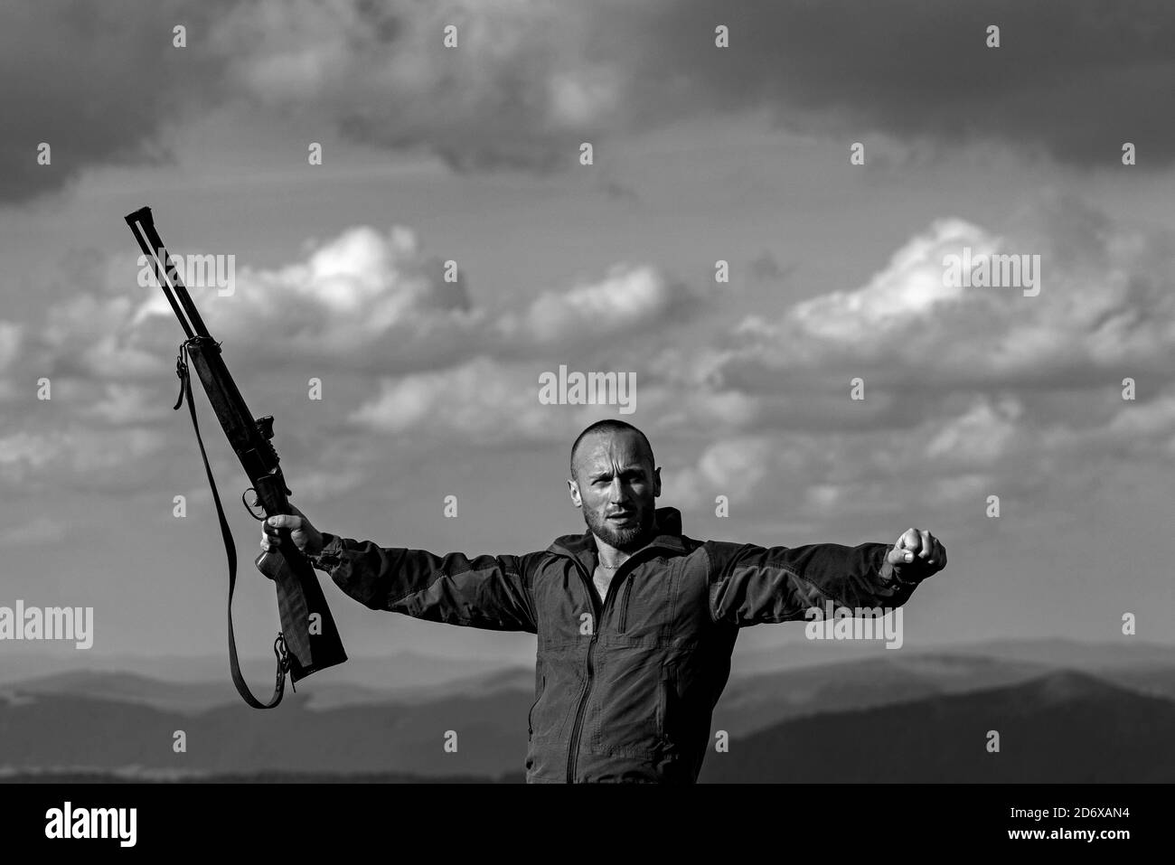 Spring hunting season Black and White Stock Photos & Images - Alamy