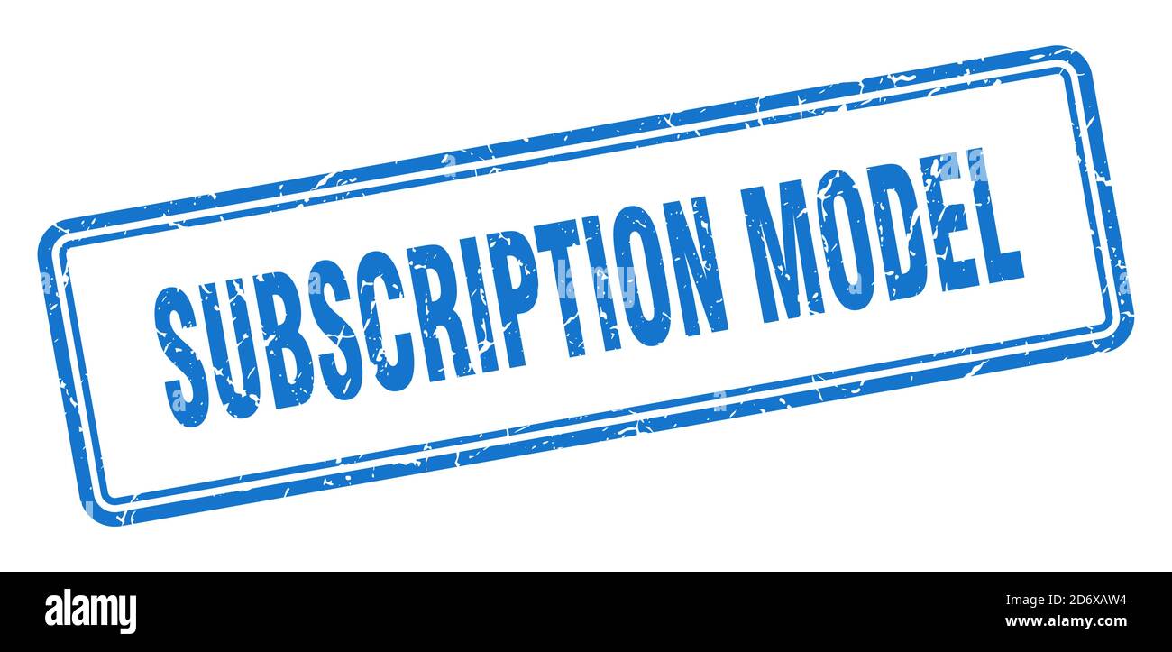 subscription model stamp. square grunge sign isolated on white ...