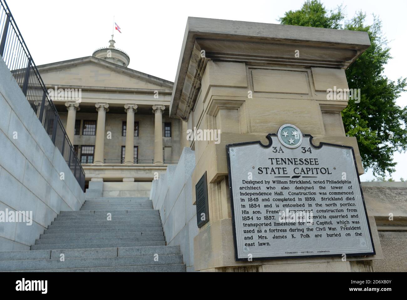 Tennessee State Capitol, Nashville, Tennessee TN, USA. This building, built with Greek Revival ...