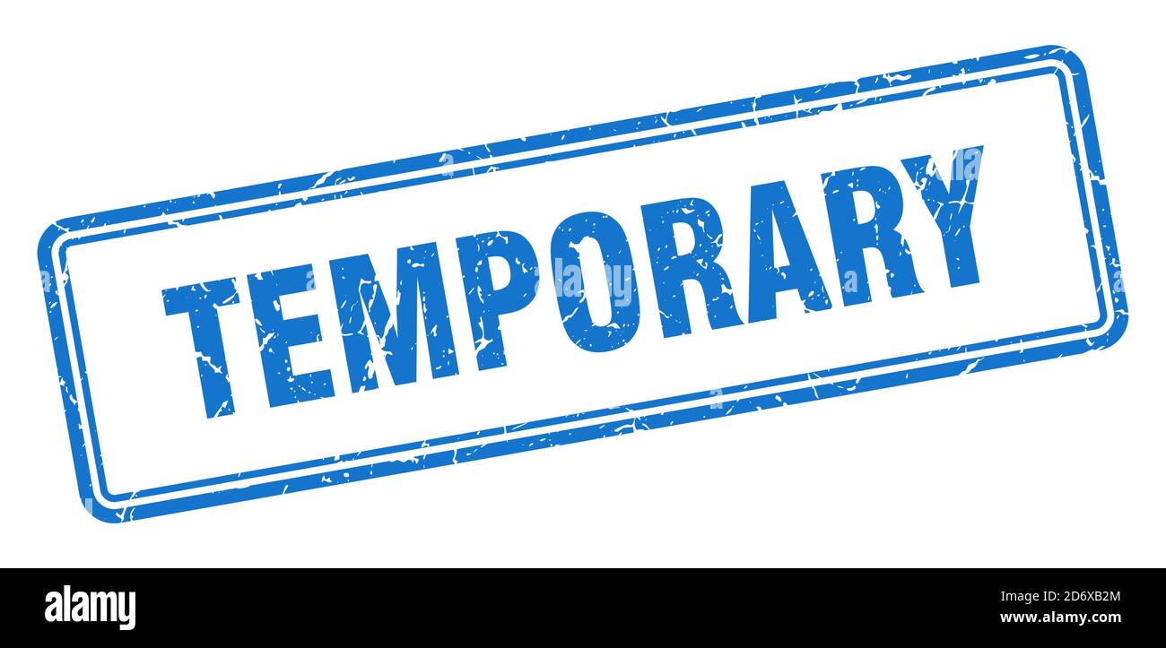 temporary stamp. square grunge sign isolated on white background Stock Vector Image & Art - Alamy