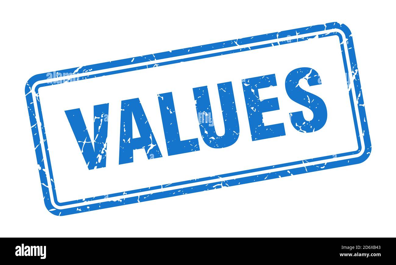 values stamp. square grunge sign isolated on white background Stock Vector Image & Art - Alamy
