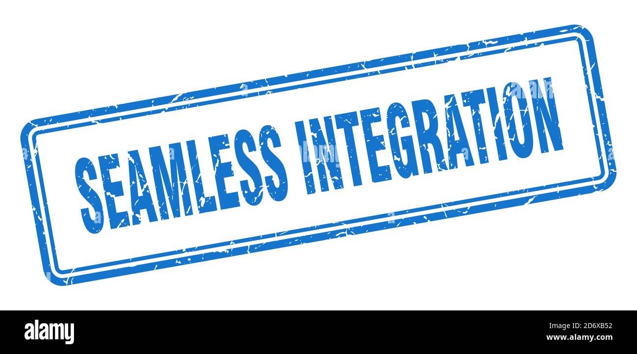 seamless integration stamp. square grunge sign isolated on white ...