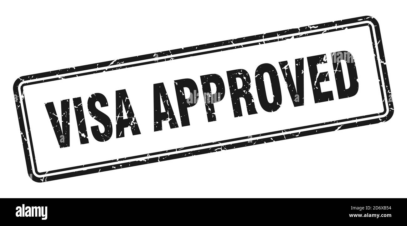 visa approved stamp. square grunge sign isolated on white background ...